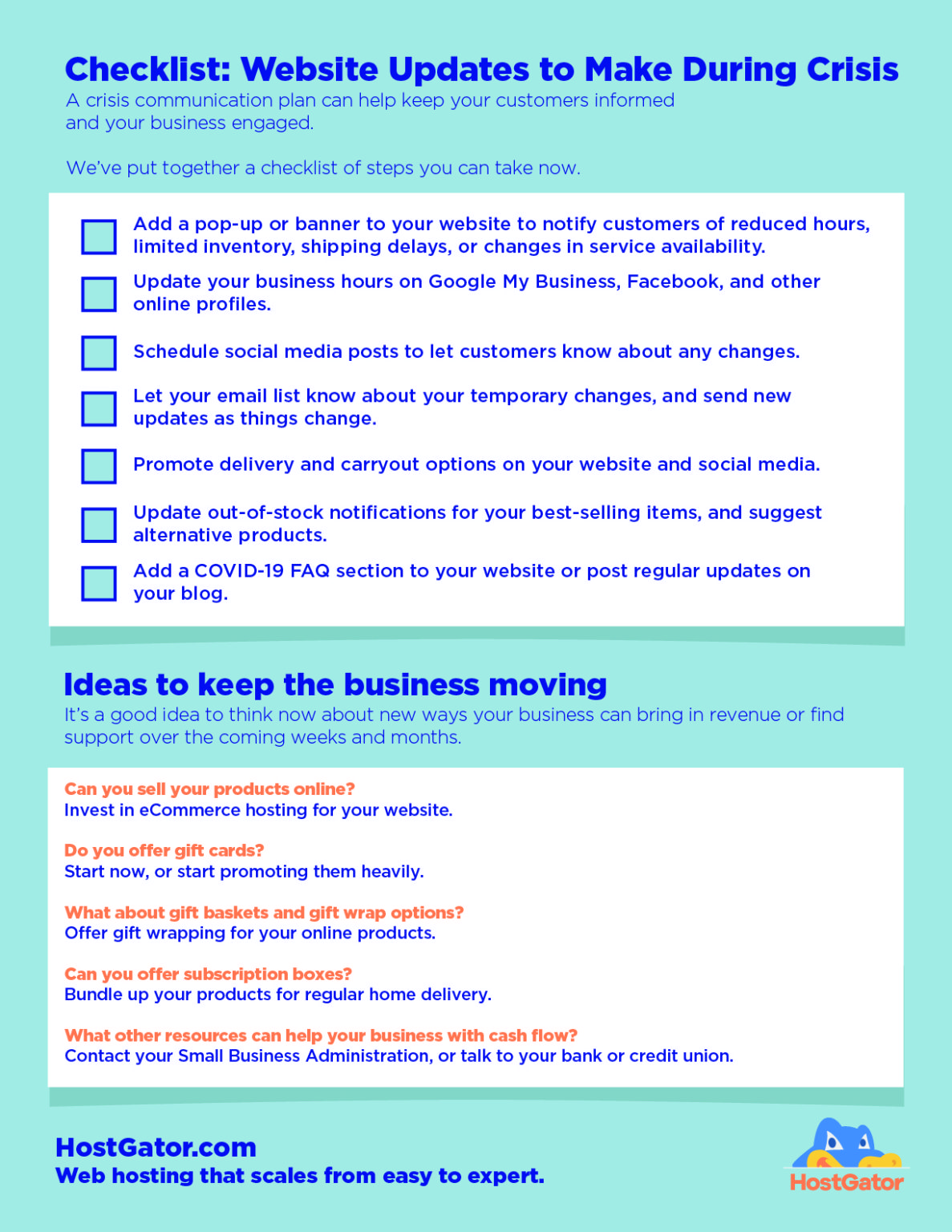 Website Updates to Make During Crisis | HostGator